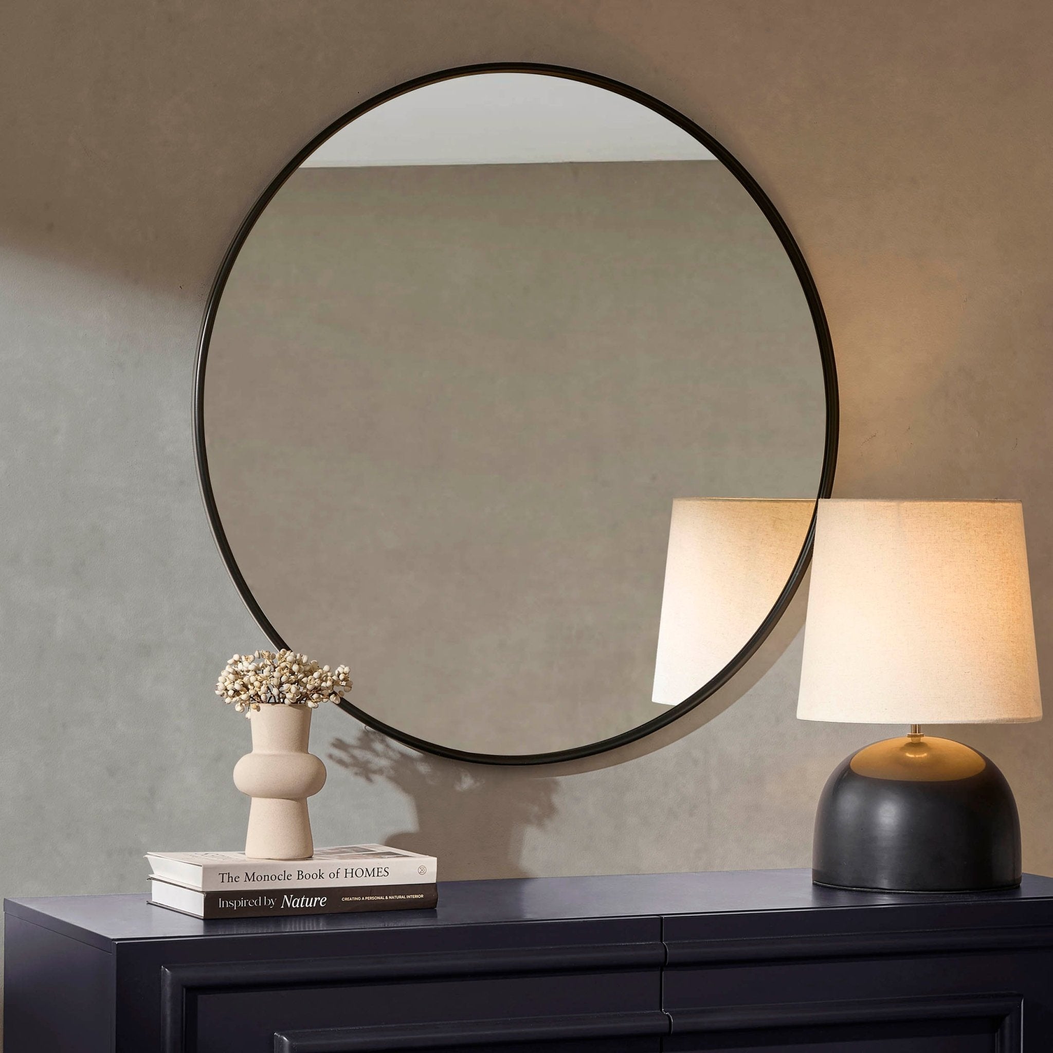 DUS-GOL-05922 Grade-B Dusk Circle Wall Mirror - Black RRP £45 ...