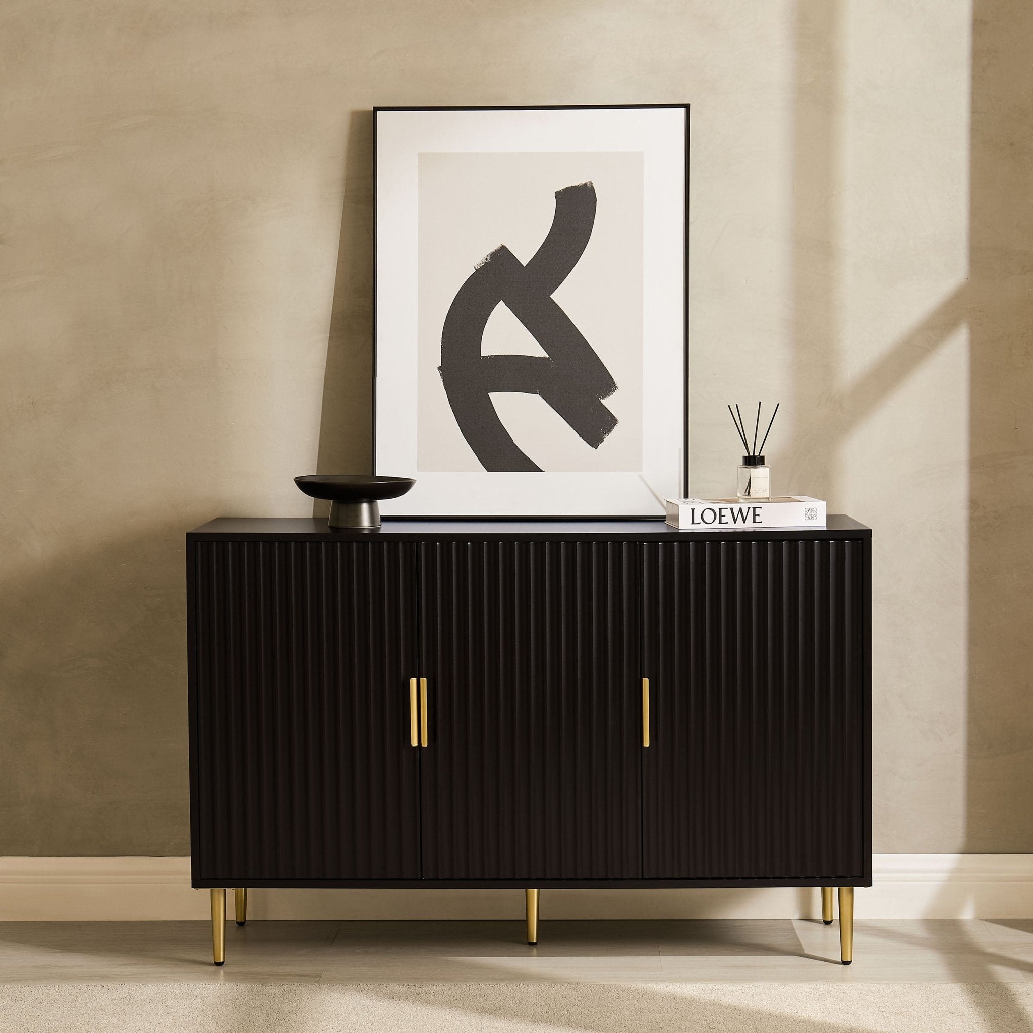 DUS-GOL-05467 Grade-B Dusk Evie Large Sideboard - Black RRP £143 ...