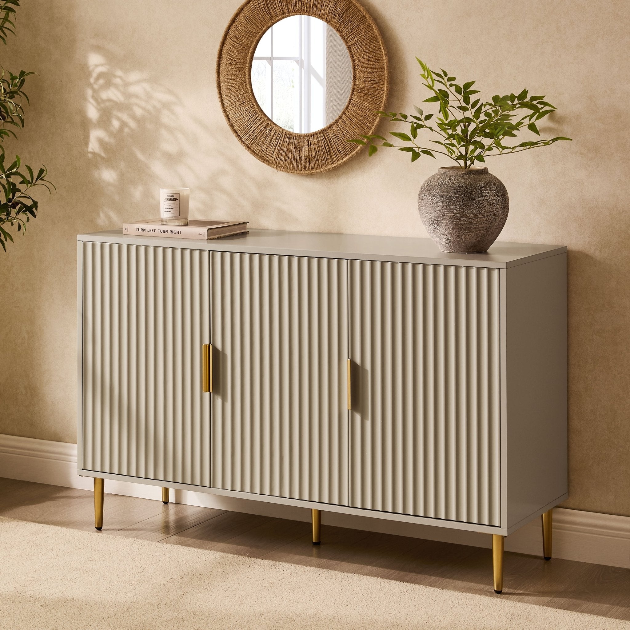 DUS-GOL-05610 Grade-B Dusk Evie Large Sideboard - Taupe RRP £143 ...