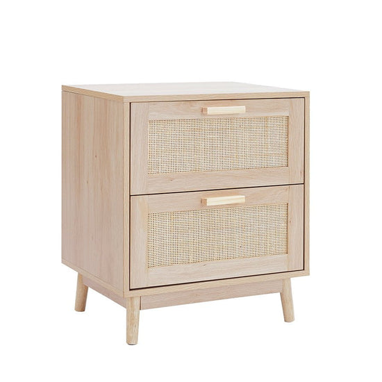 DUS-GOL-05257 Grade-B Dusk Isla 2 Drawer Bedside Table - Natural RRP ...